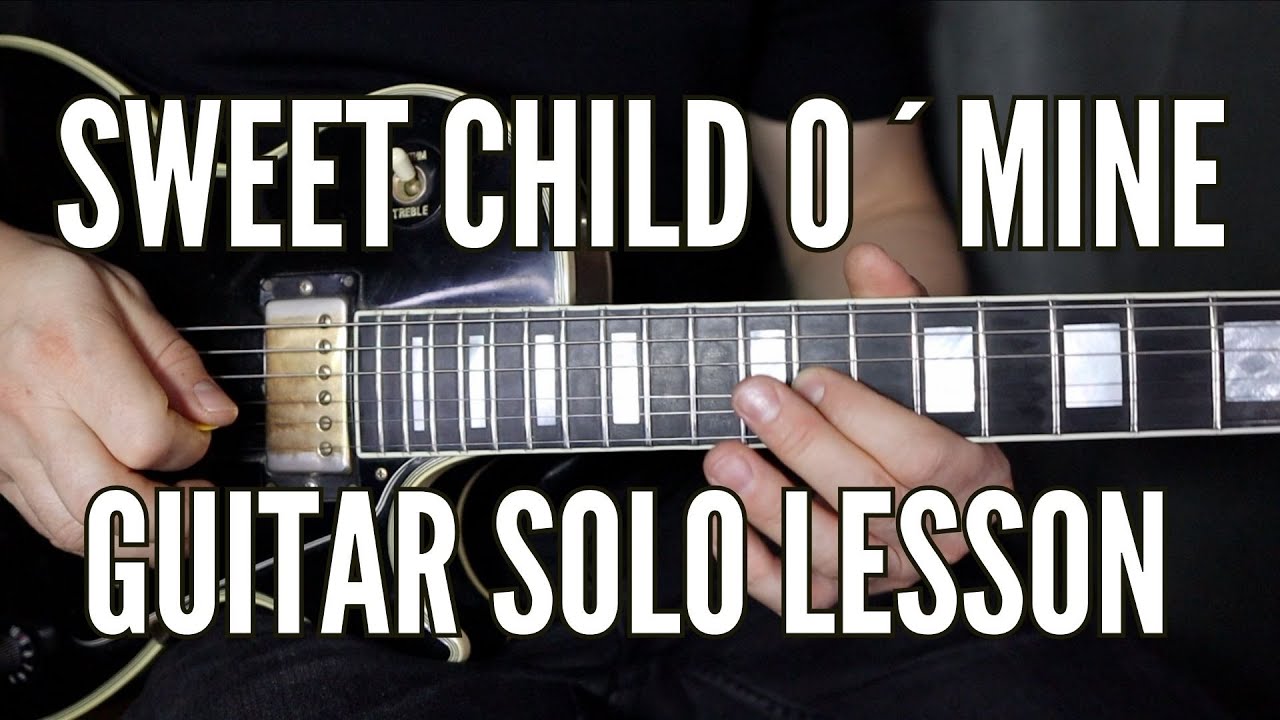 Sweet Child O´Mine Guitar Solo Lesson - Normal and slow speed with Tabs ...