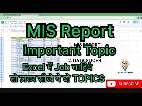 MIS Report | How to Create sales Dashboard in Google Sheet | Automated ...