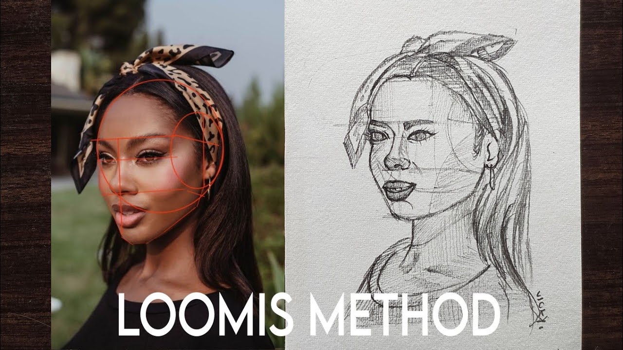 How to draw a portrait using Loomis method Learn to draw face with ...