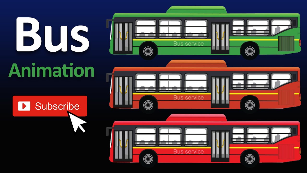BUS - Green Screen | Animation Video | After Effect | Creatorgs ...