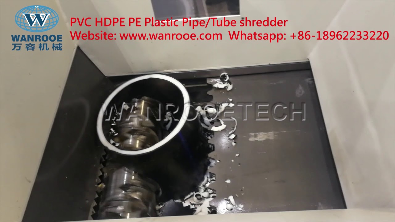 PP PE HDPE Plastic Pipe Shredder,Plastic Tube Shredder,Thick Pipe ...