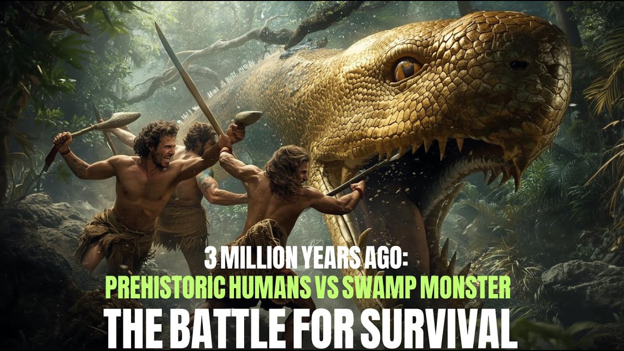 3 Million Years Ago: Prehistoric Humans vs Swamp Monster | The Battle ...
