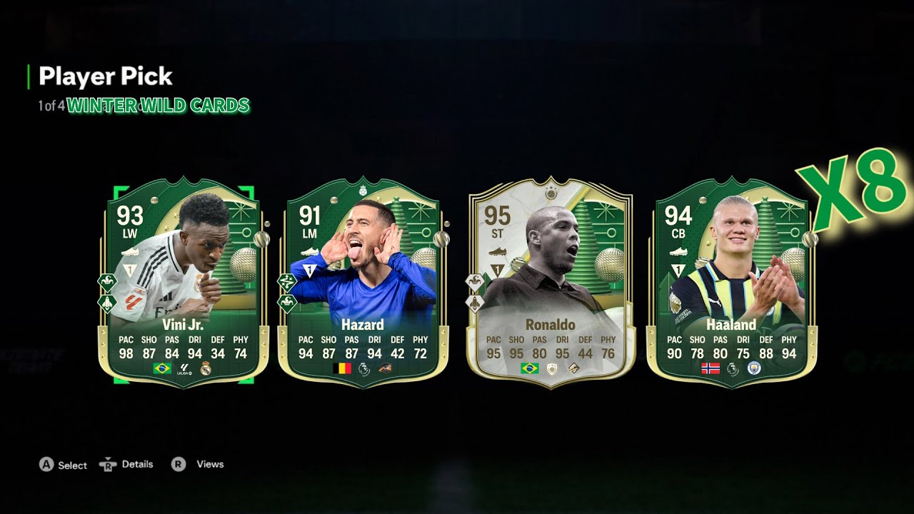 8 WINTER WILD CARDS PACK!!! #fc25 #fifa #fut #ronaldo #vinicius #hazard ...