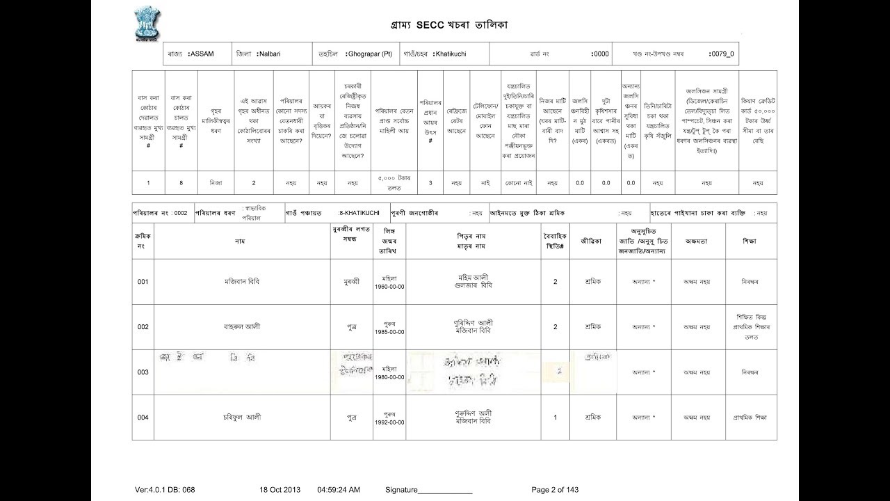 2011 socio economic caste census Secc List 2011 - YouTube