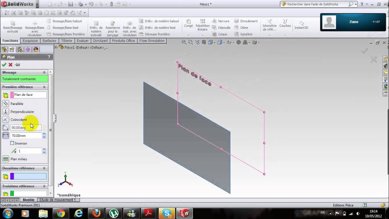 SOLIDWORKS; plans paralléles - YouTube