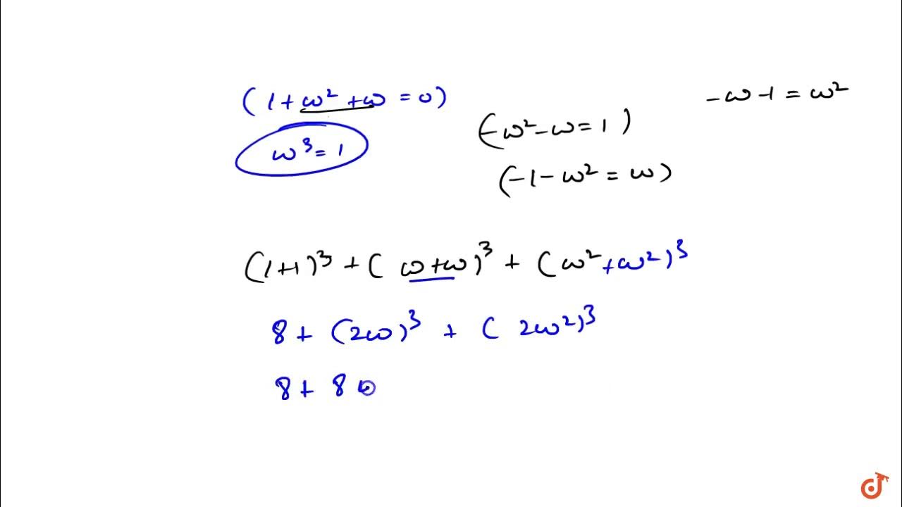 "If `omega` be a complex cube root of unity, then the number `(1-omega-omega^2)^3+(omega-1-omega ...
