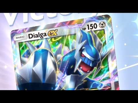 Pokemon TCG Pocket Dialga ex first MVP #pokemon #pokemoncards - YouTube