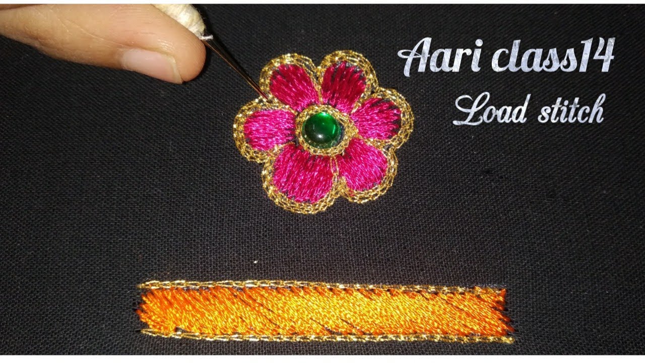 Aari class14/Aari tutorial for beginners/Load stitch - YouTube