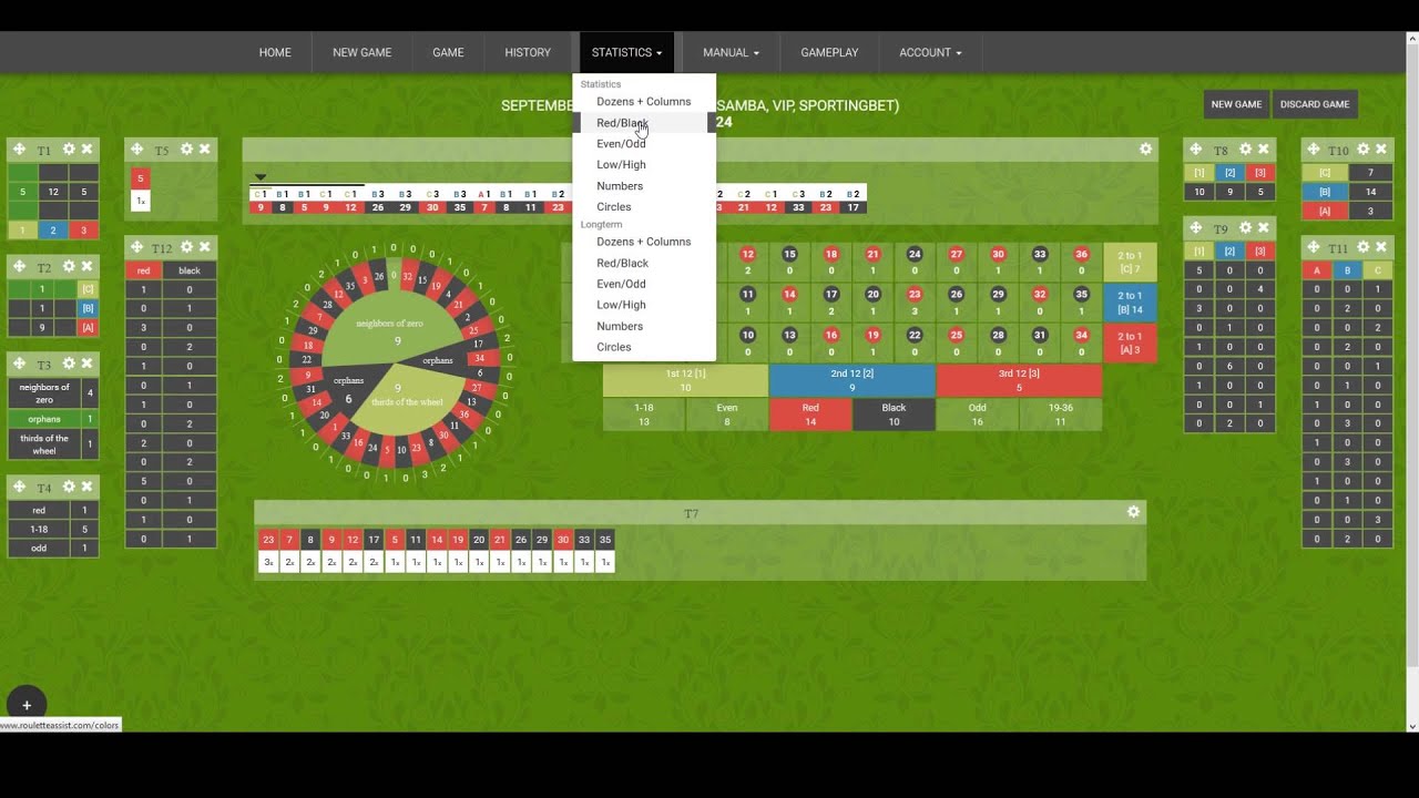 Roulette assist - Statistics - red, black, ROULETTE STRATEGY, best ...