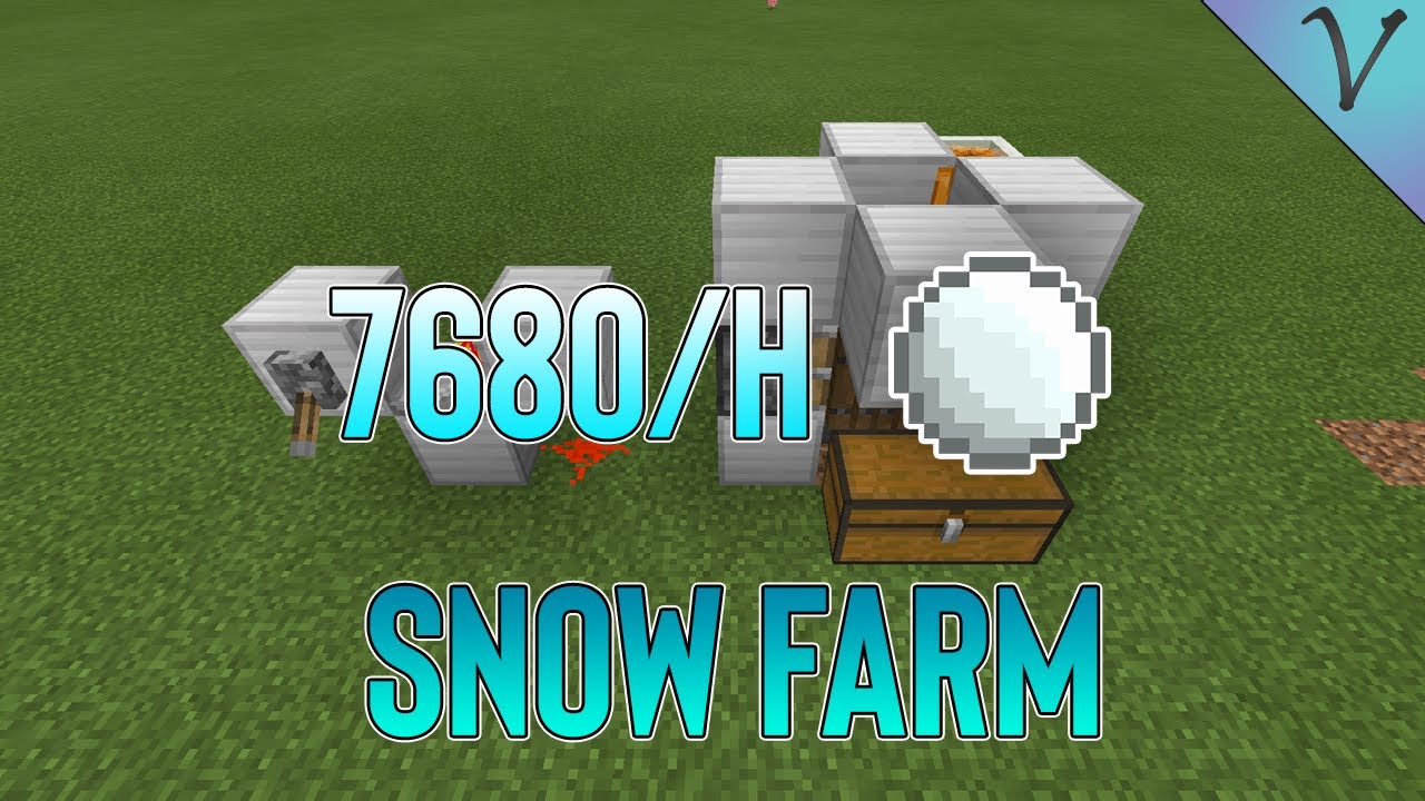 Snow/Snowball Farm Tutorial 7680 items per hour! - YouTube