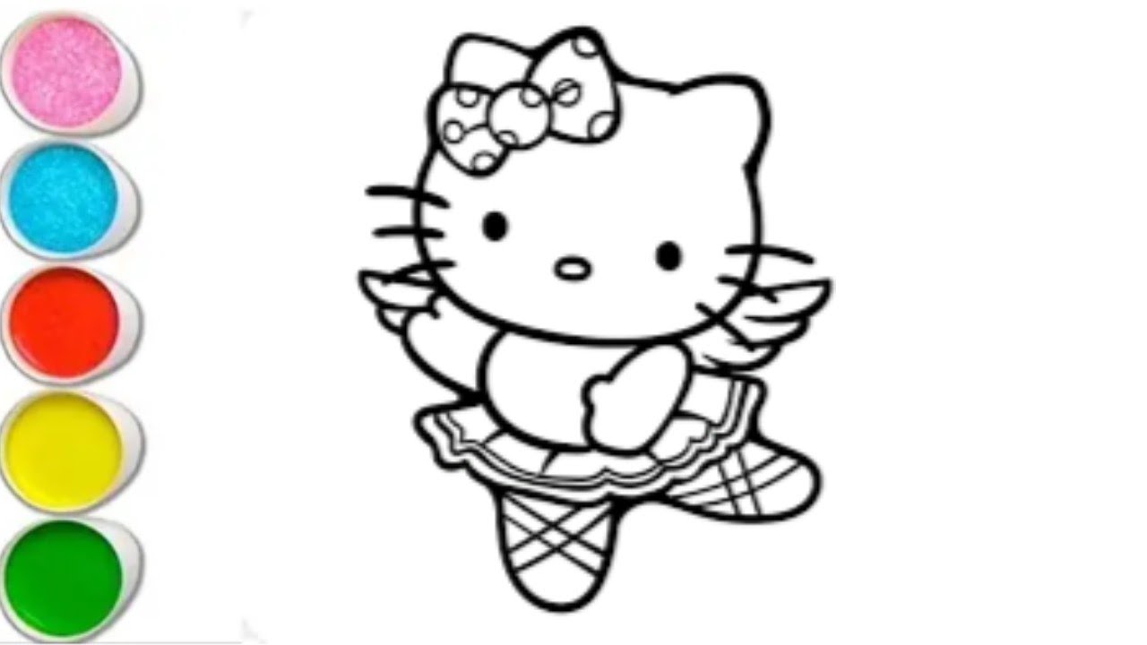 Hello Kitty Drawing for kids and toddlers,47 - YouTube