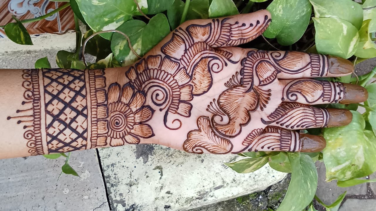 New Style Arabic Shaded Mehndi Design Front Hand Mehndi Design ...