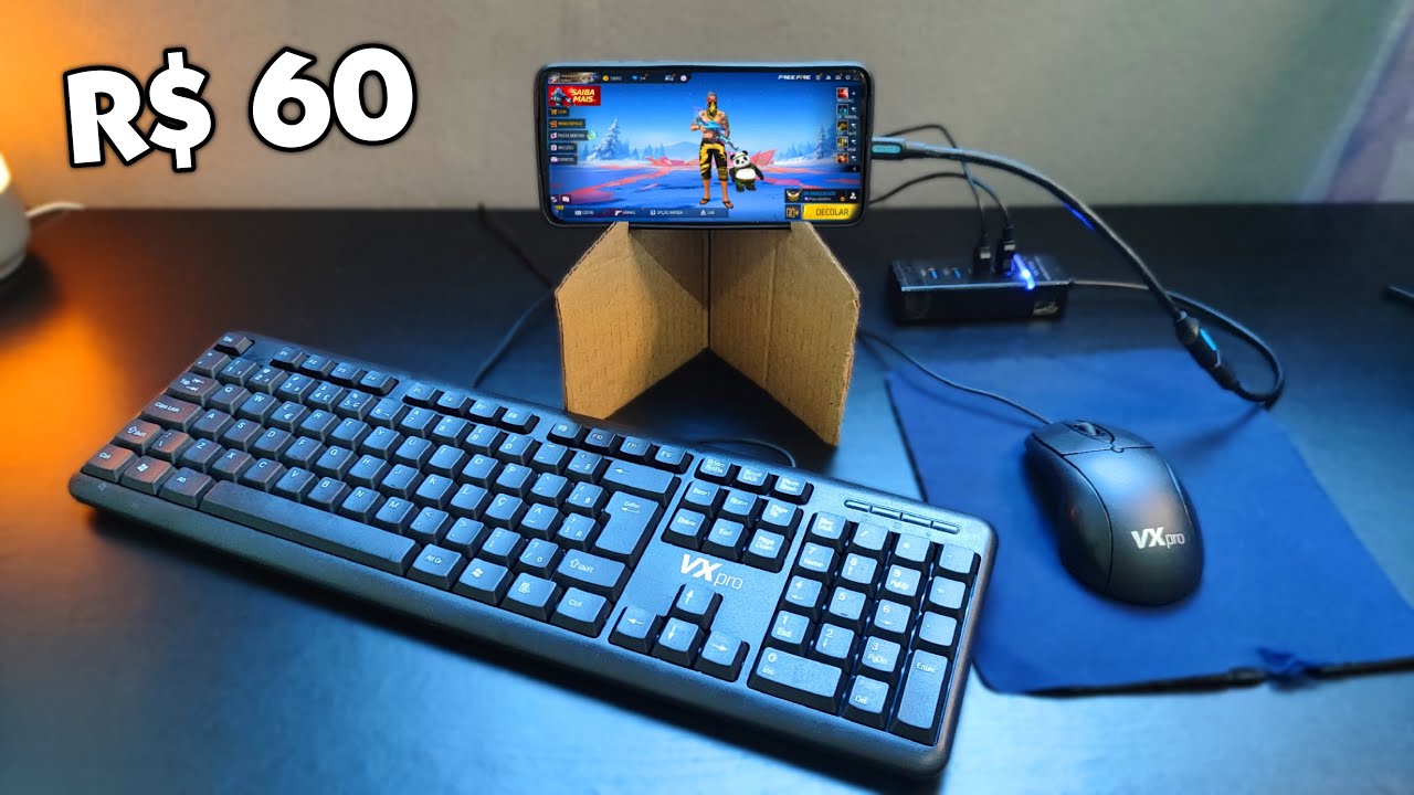 MONTEI MEU SETUP MOBILADOR BARATO !!! Teclado e Mouse no Celular - YouTube