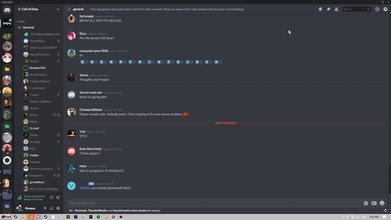 Official Call Of Duty Discord on MW PC release - YouTube