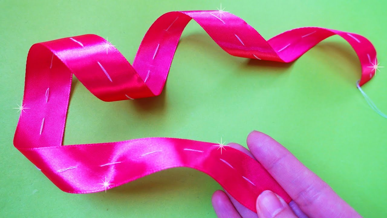 Super easy ribbon flower making-Hand embroidery amazing trick with ...