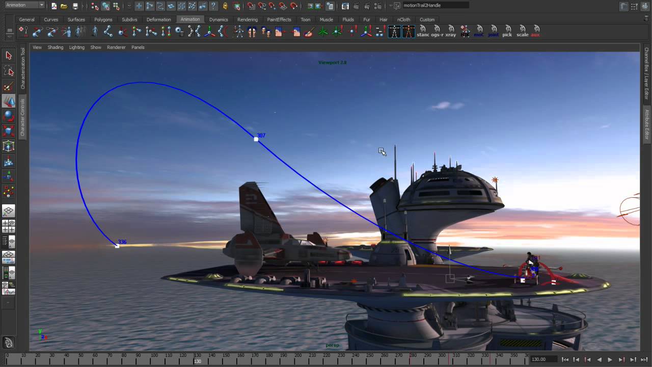 Maya 2012 - Animation (Part 2) Editable Motion Trails - YouTube