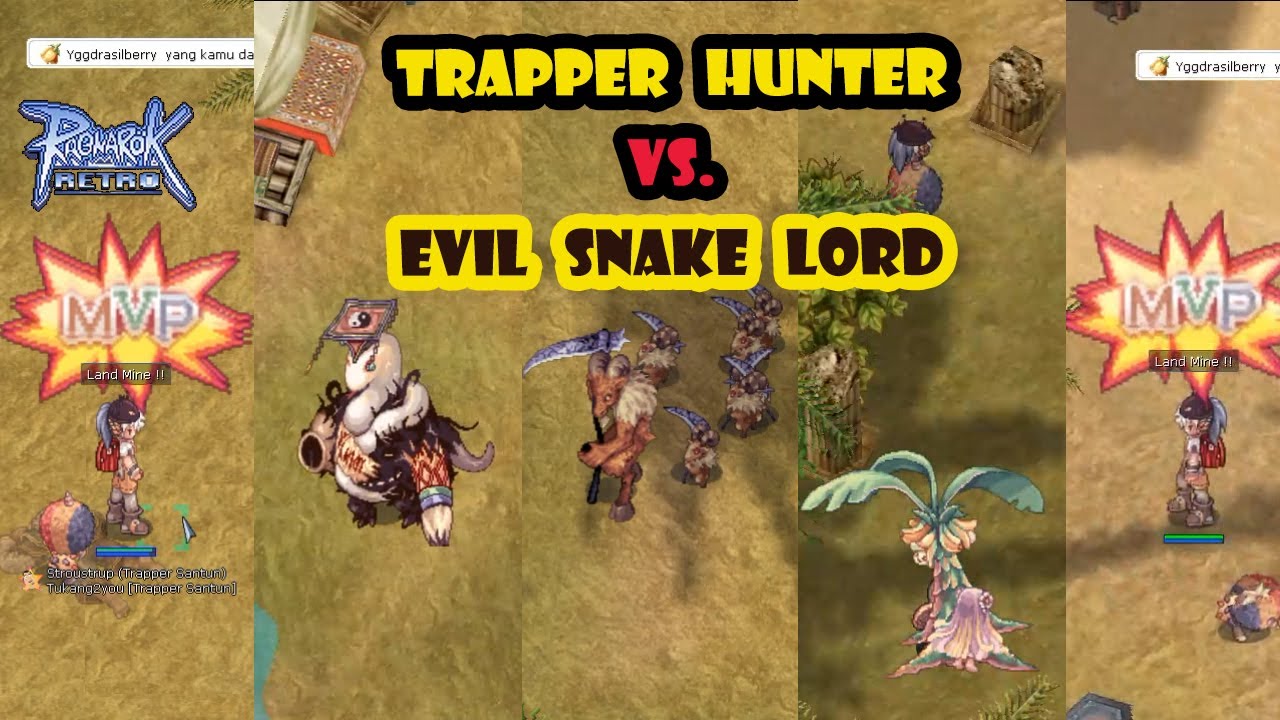Ragnarok Retro (RO Retro) - Trapper Hunter Santun - vs - Evil Snake ...