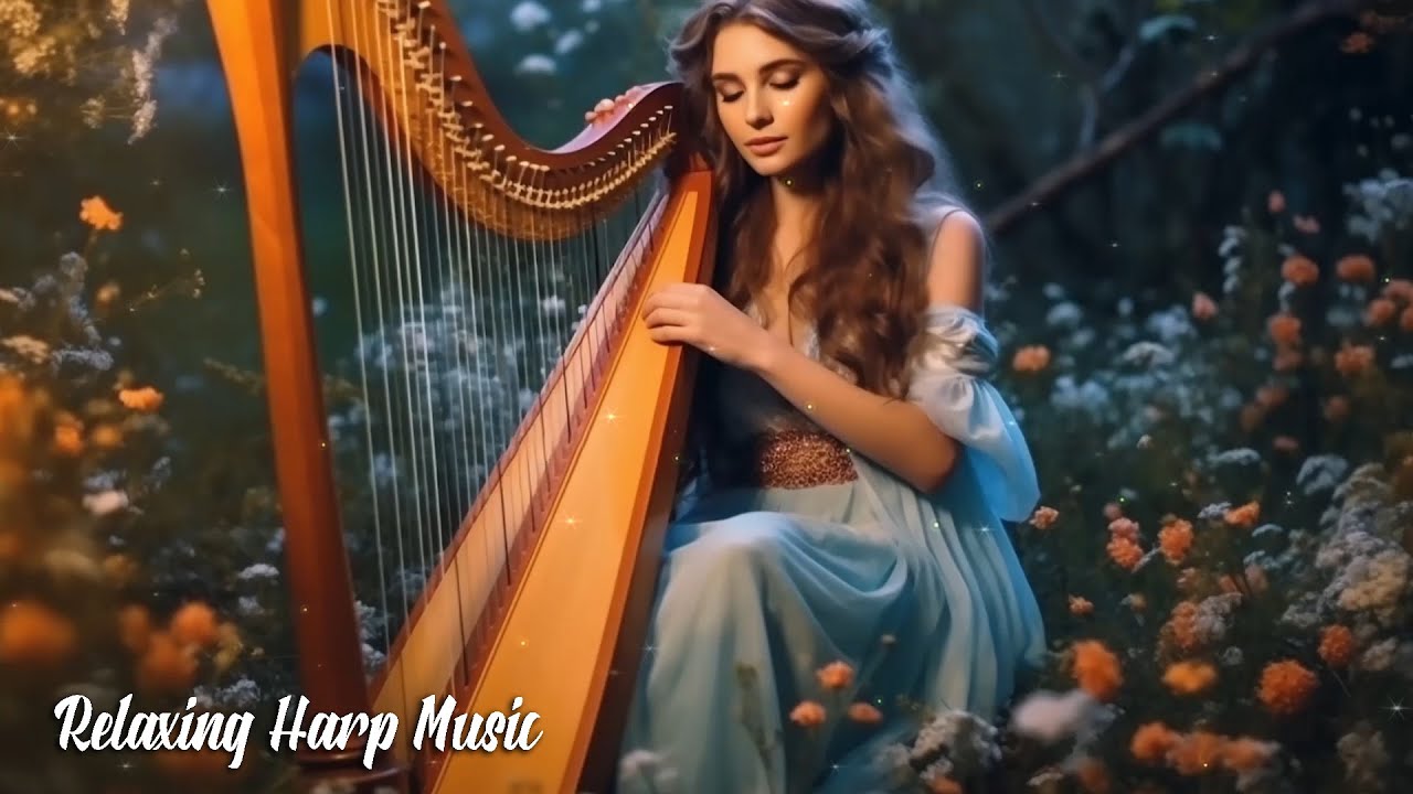 Beautiful Harp Melody 🌿 Soothing Music for Stress Relief, Meditation ...