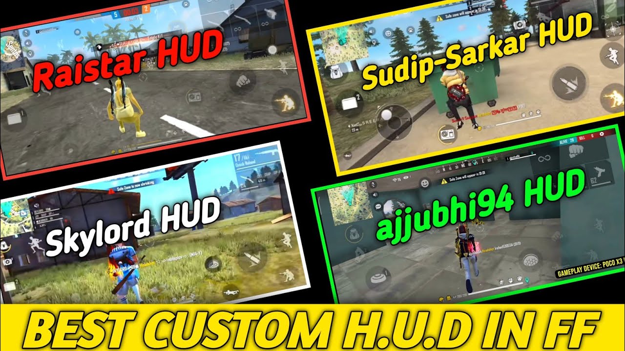 BEST CUSTOM HUD SETTING IN FREE FIRE || New secret custom HUD setting ...