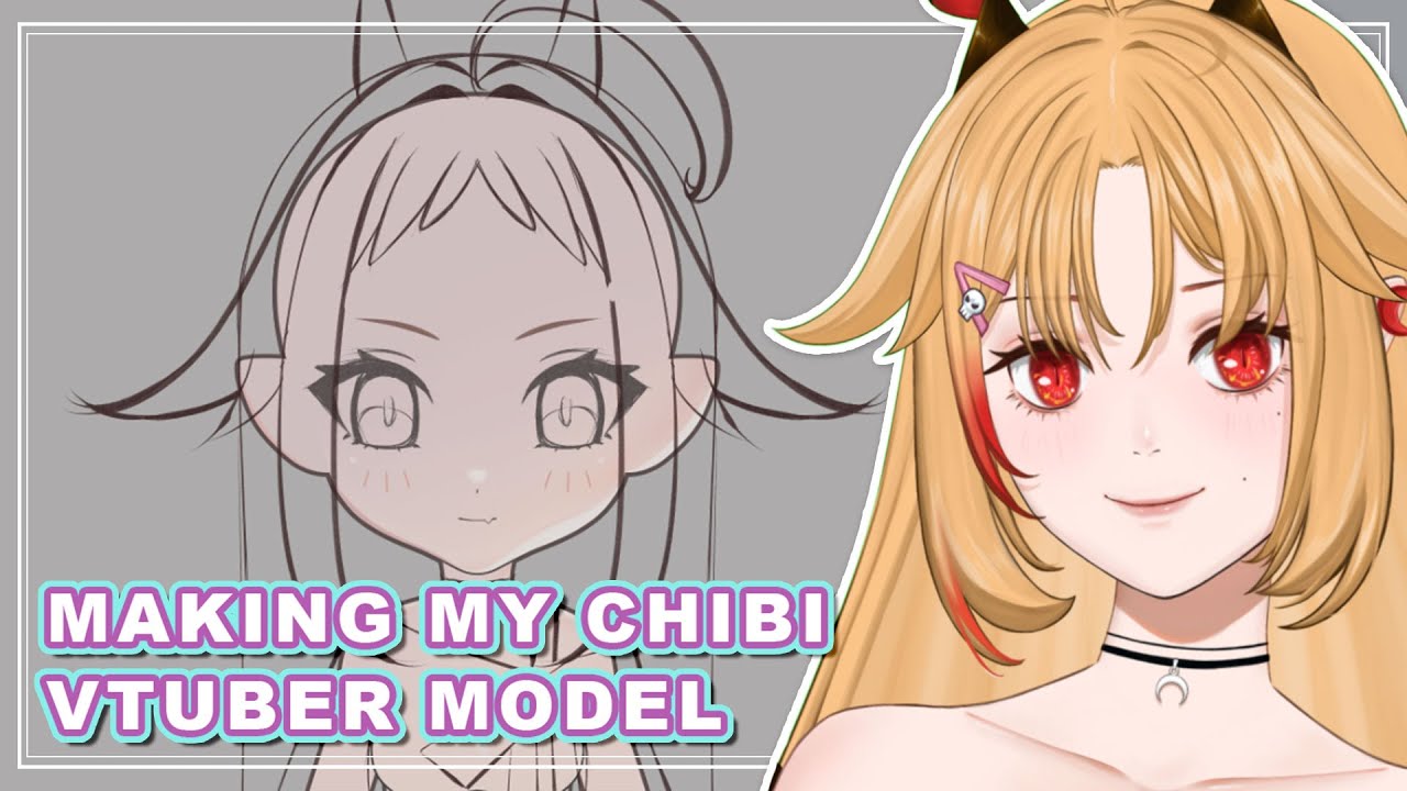 【Vtuber Model | Drawing】Making chibi model for myself【Rine Vartist ...