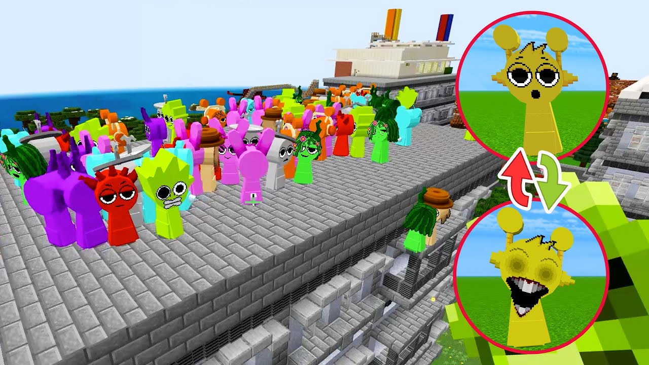 NEW Horror Sprunki VS. Incredibox Sprunki in Minecraft PE! TNT x10, NEW ...