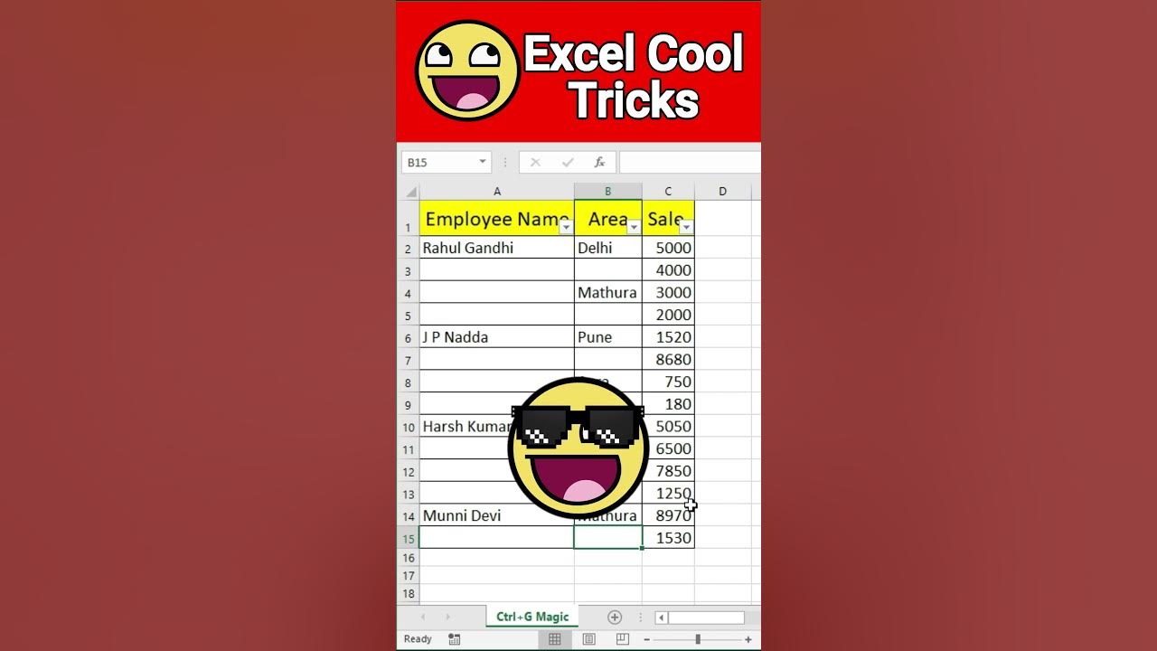 😎 Excel Cool Tricks | Magic of (CTRL+G) | Excel Super ⌛ Time Saving Tips & Tricks | # ...