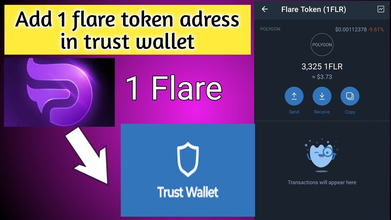 How to add and find 1 flare token adress on Trust wallet? - YouTube
