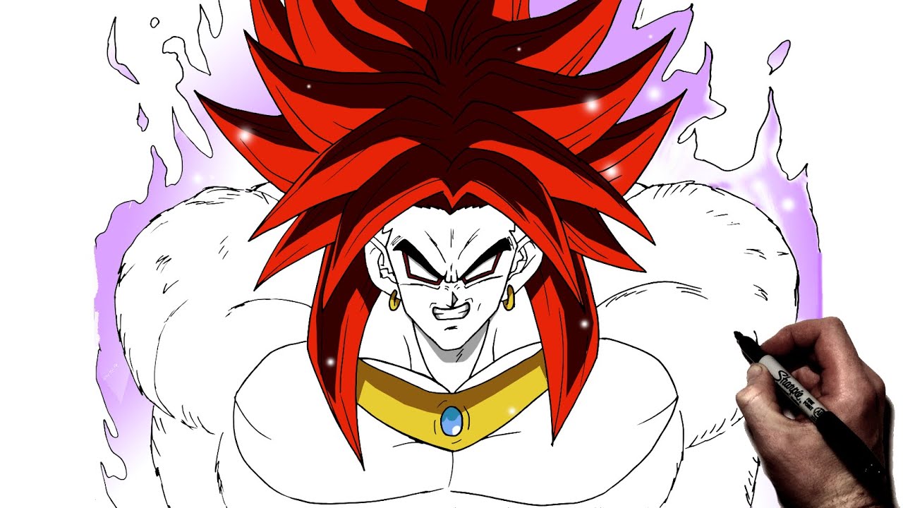 How To Draw Broly SSJ4 | Step By Step | Dragonball - YouTube