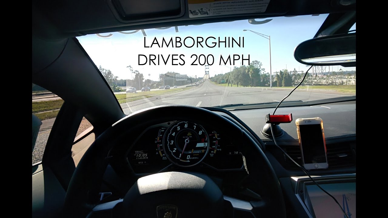 Lamborghini Aventador drives 200 mph legally on public roads - YouTube