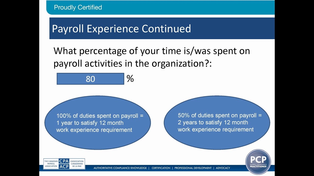 PCP Work Experience Requirement Webinar - YouTube