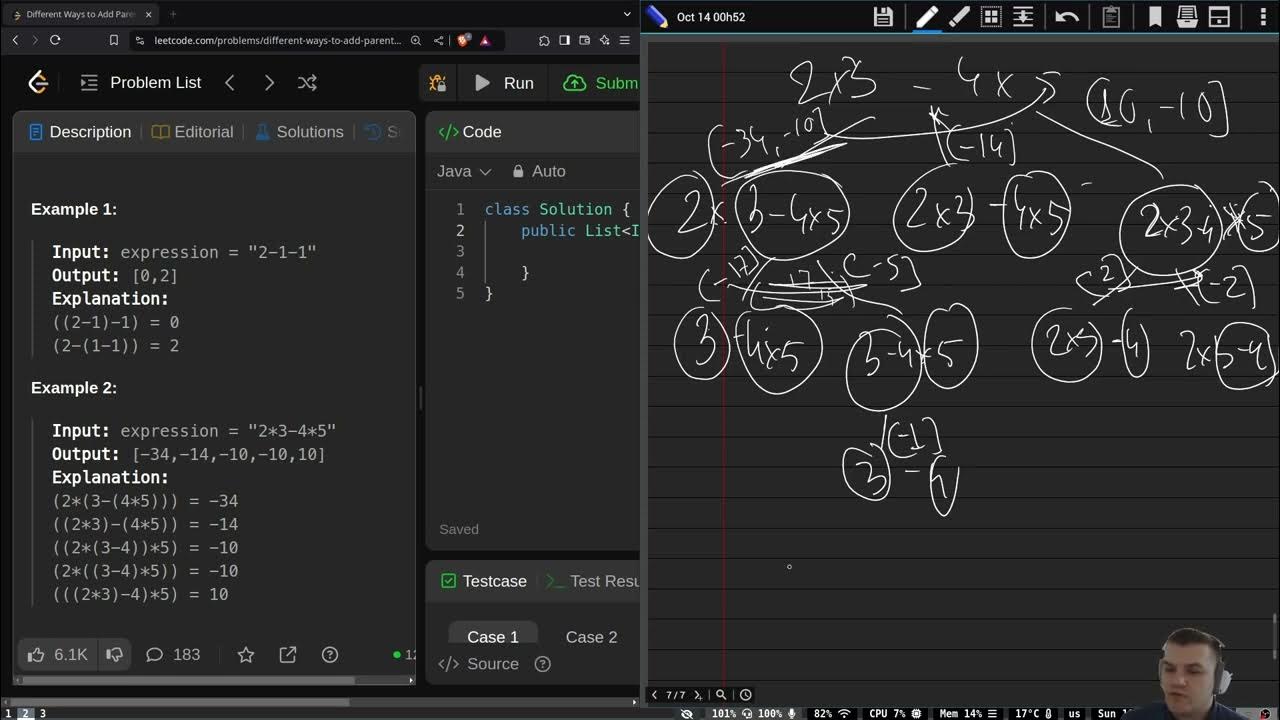 🅿🅰🆂🆂 Leetcode 241. Different Ways to Add Parentheses - YouTube