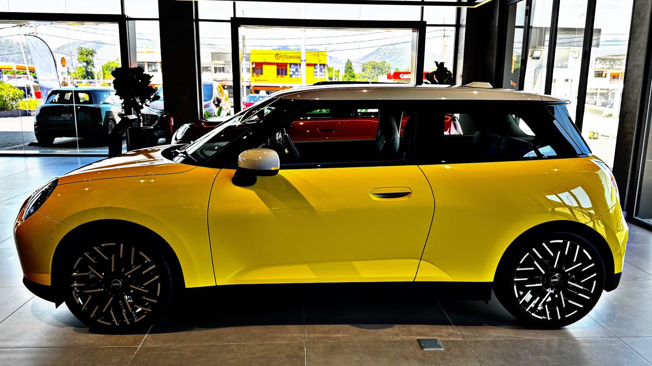 New 2025 All-Electric MINI Cooper S Sunny Side Yellow Color | First ...