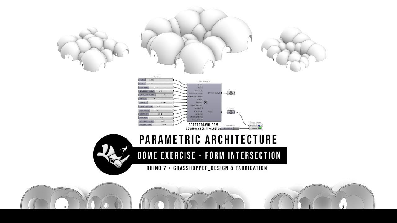Parametric Dome Pavilion Grasshopper For Rhino 3d Full Tutorial