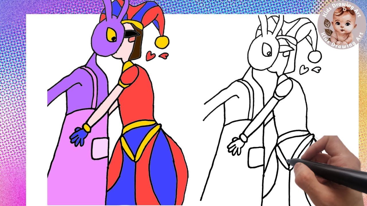 How To Draw Pomni And Jax from The Amazing Digital Circus | Drawing ...