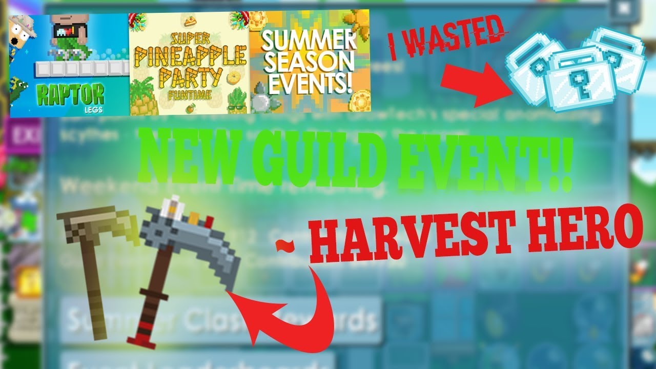 Growtopia - Harvest Heros ! New Guild Event (INSANE) - YouTube