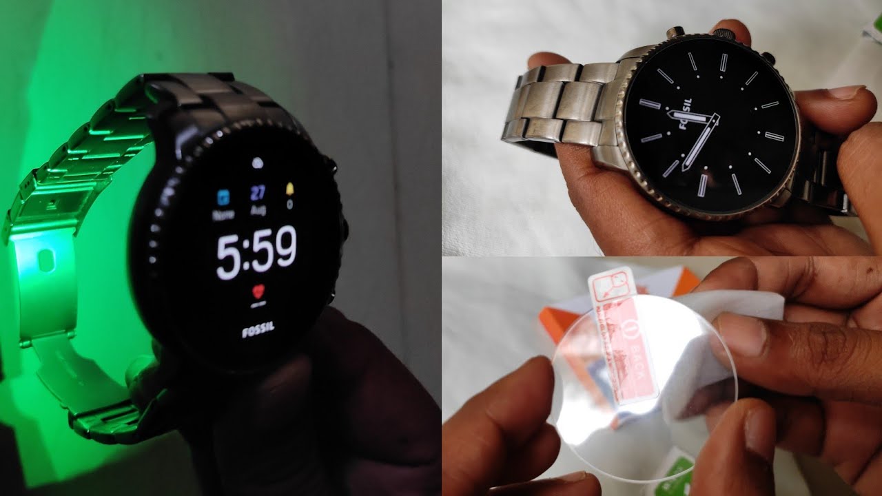 fossil watch screen guard at home//fossil watch//tempered glass//screen ...