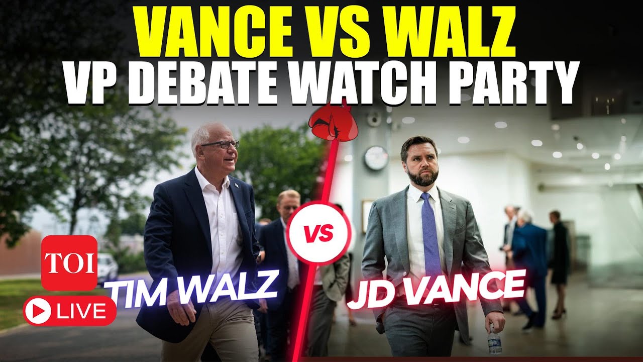 VP Debate LIVE Watch Party I JD Vance Vs Tim Walz LIVE I Harris Vs ...