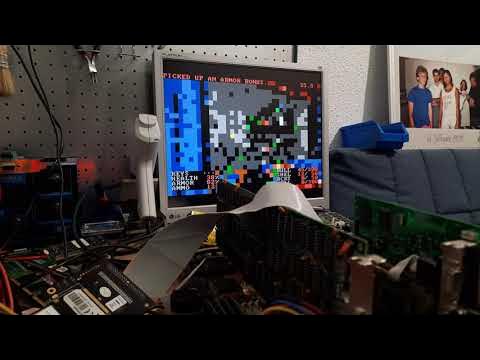 FastDoom dev build, Text mode 40x25 - YouTube