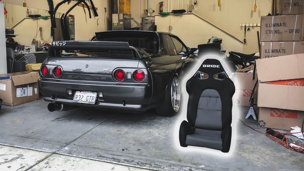 Carbon Fiber Bride Seats + Rare JDM Parts for Skyline GTR! - YouTube