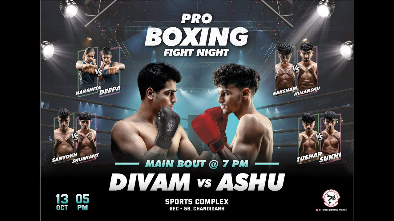 Electrifying Boxing Night: Victory in the Main Bout at Mohali Sports ...