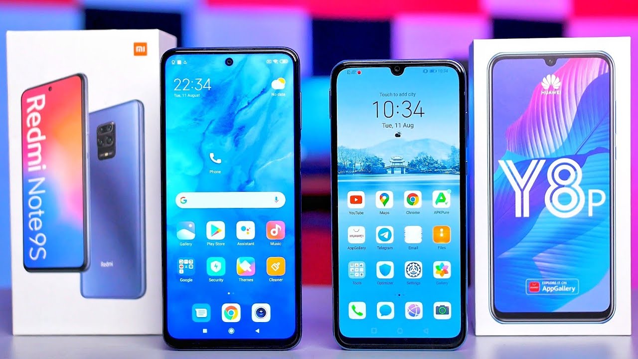 Redmi Note 9s vs Huawei Y8p - YouTube