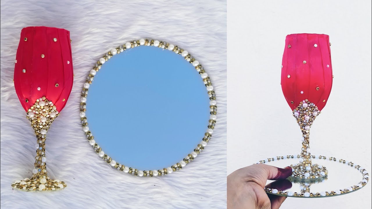 Doodh pilai glass decoration|Glass decoration at home - YouTube