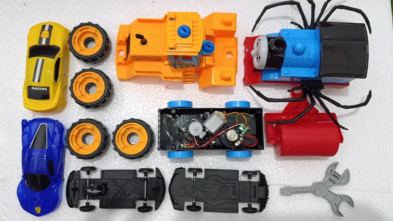 merakit Thomas laba laba,mobil stum,dan mobil sport mini - YouTube