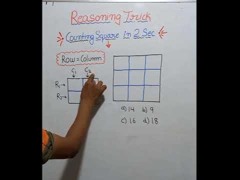 reasoning tricks | reasoning square counting | counting figures | reasoning #shorts # ...