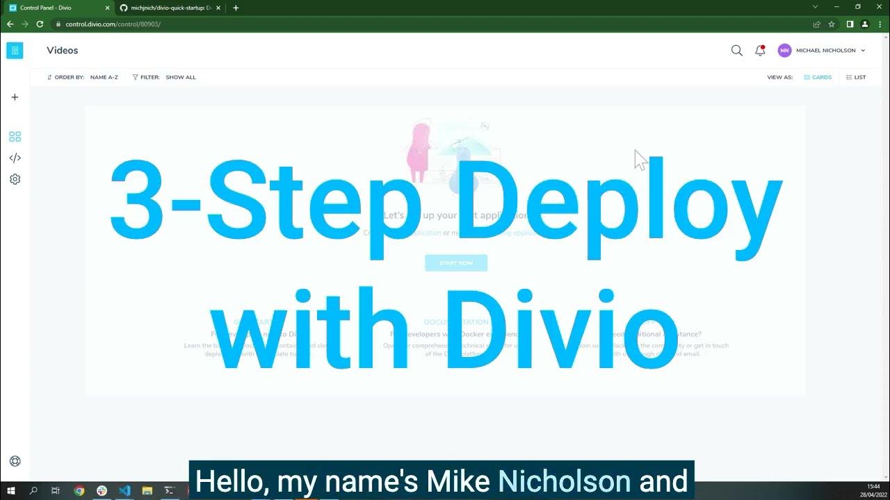 Deploy in 3 Steps with Divio - YouTube