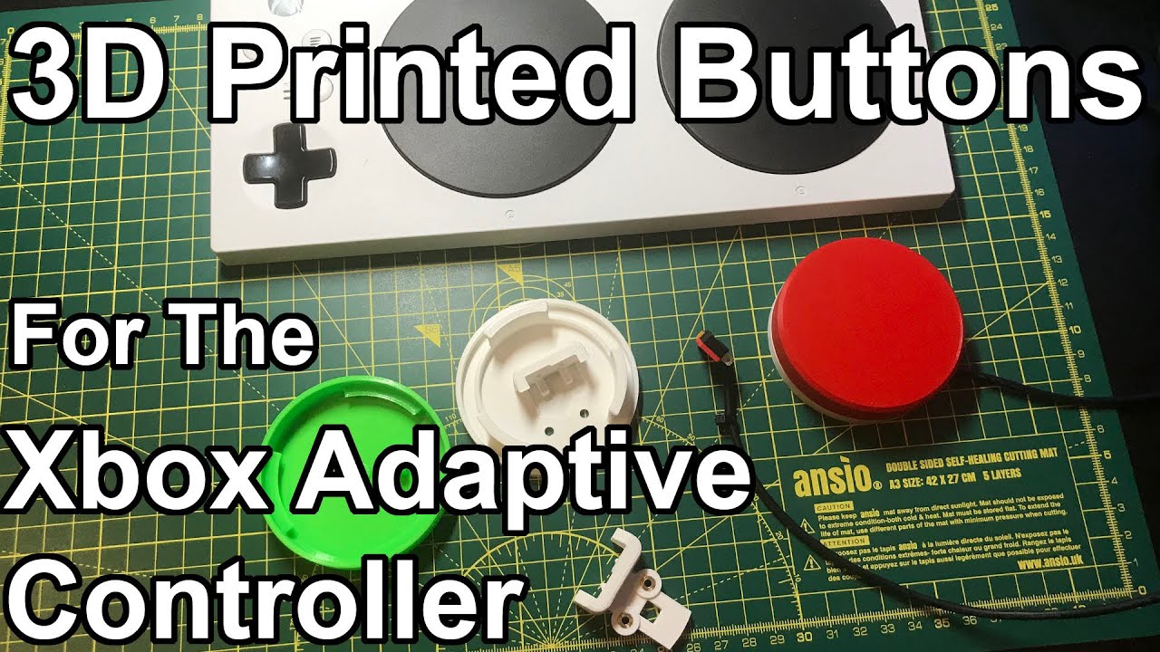 3D Printed buttons for the Xbox Adaptive Controller - YouTube