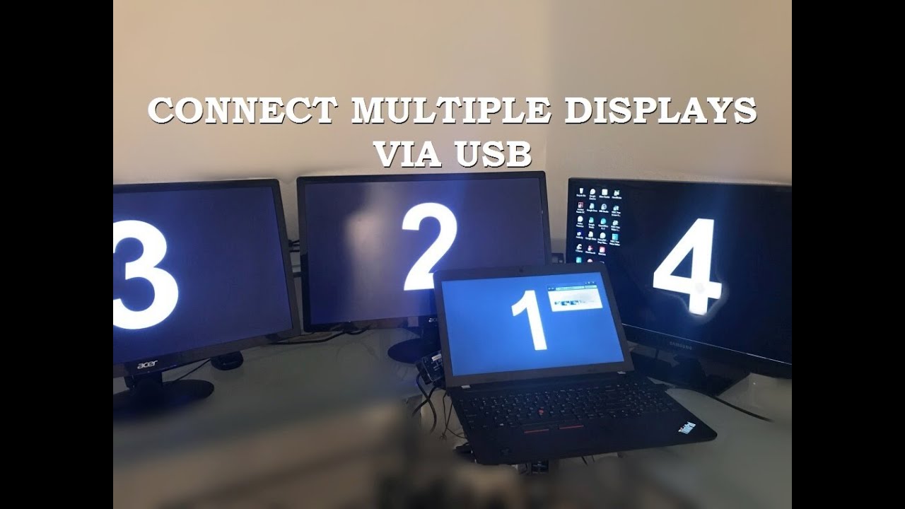 MULTIPLE DISPLAYS SETUP VIA USB - YouTube