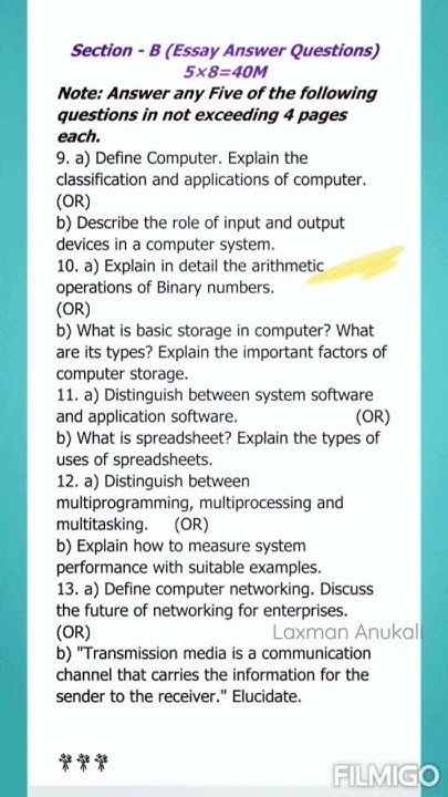 1st semester question paper |2023 |FIT | BCom Computer Applications|PU ...