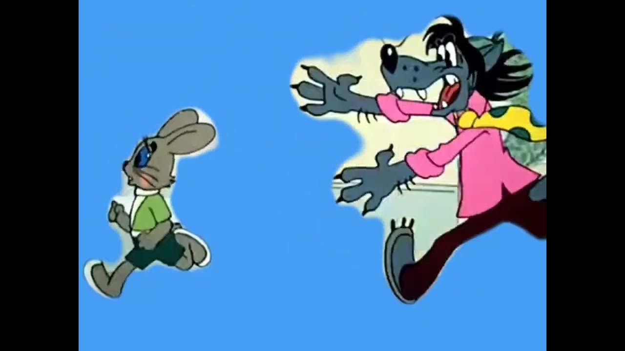 Футаж Волк пытается догнать Зайца - YouTube
