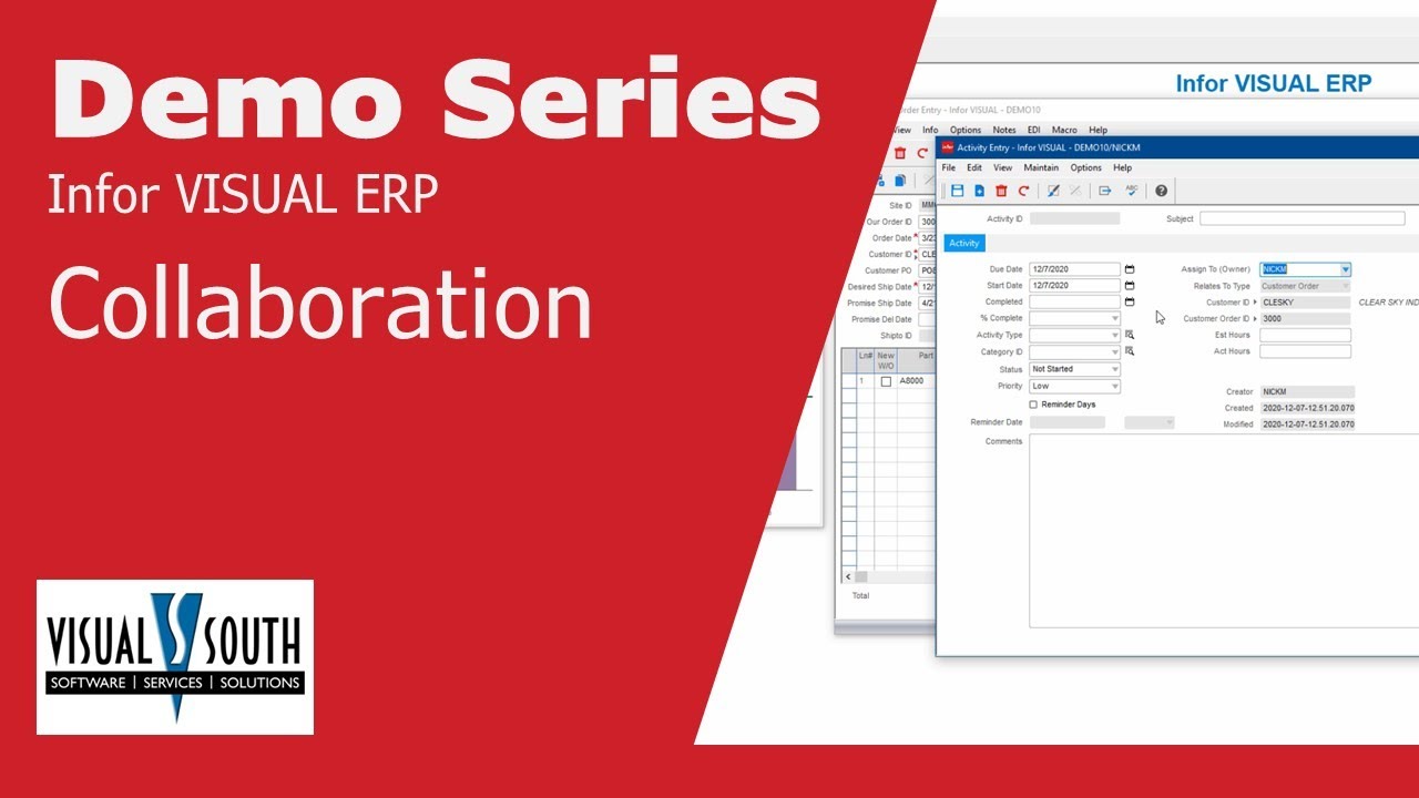 Collaboration – VISUAL ERP Micro Demo - YouTube